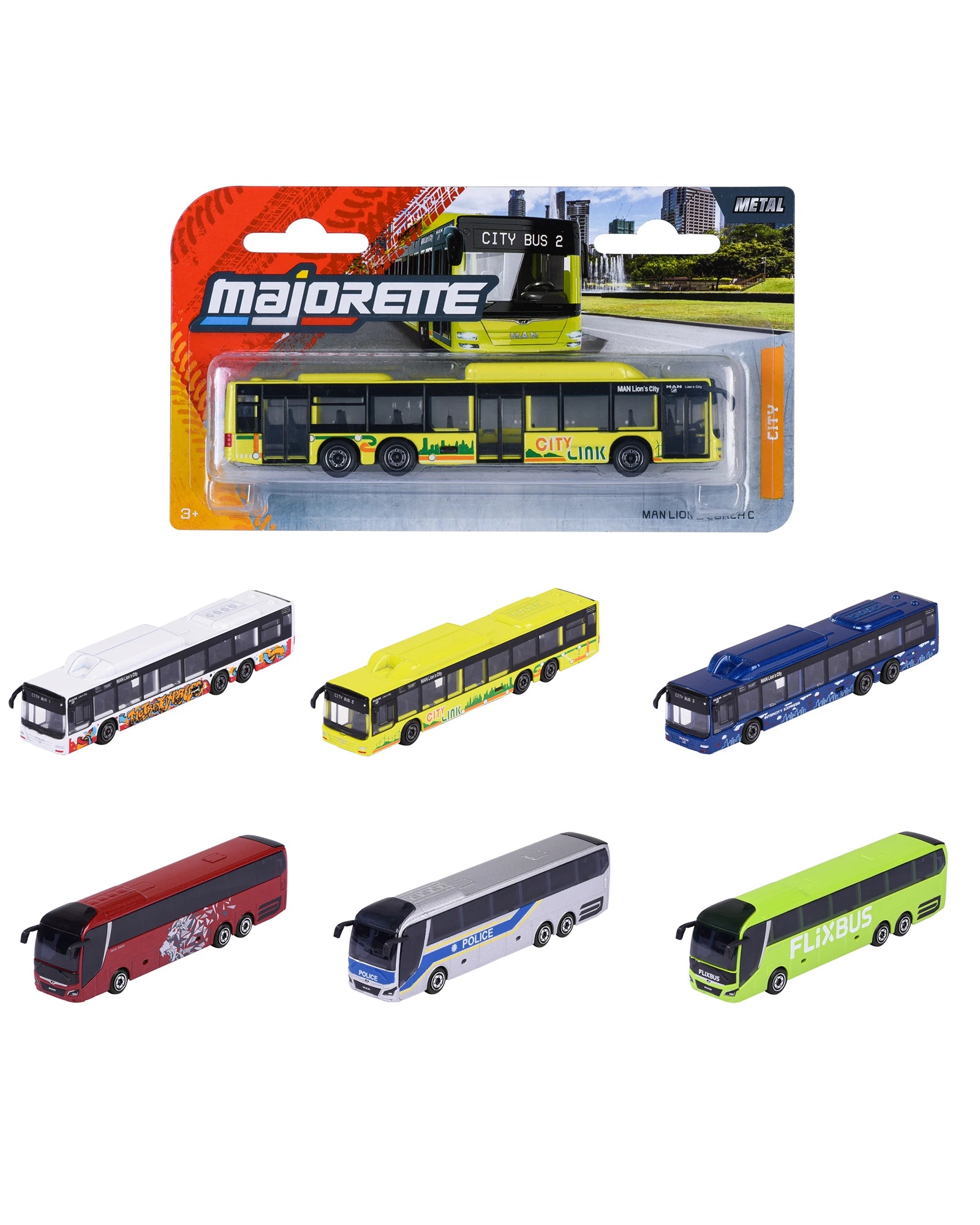 Majorette Man Bus/Coach - Assorted – Kidstuff