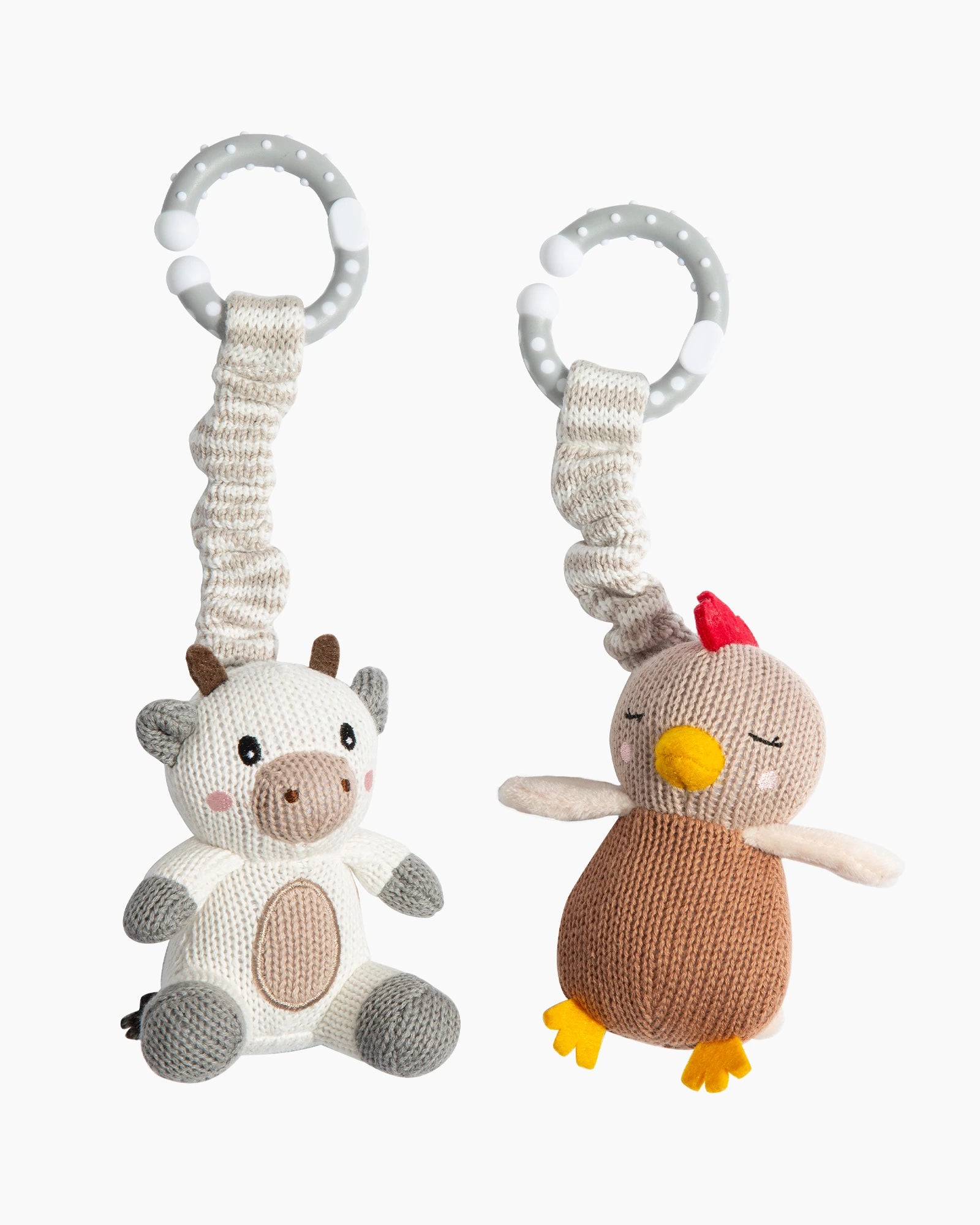 Living Textiles 2 Pack Stroller Toy - Cow & Chicken – Kidstuff