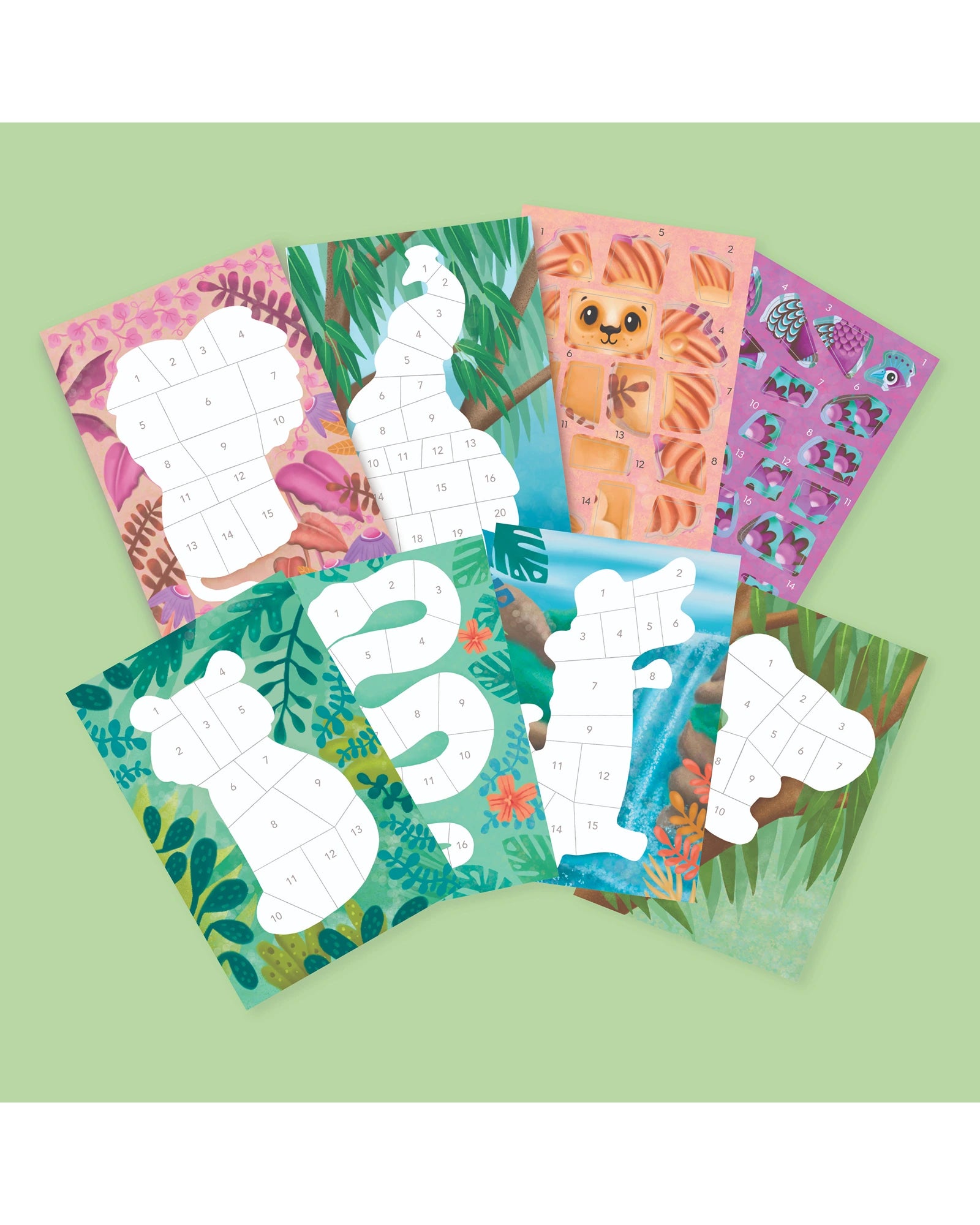 Tiger Tribe Sticker By Numbers - Animals – Kidstuff