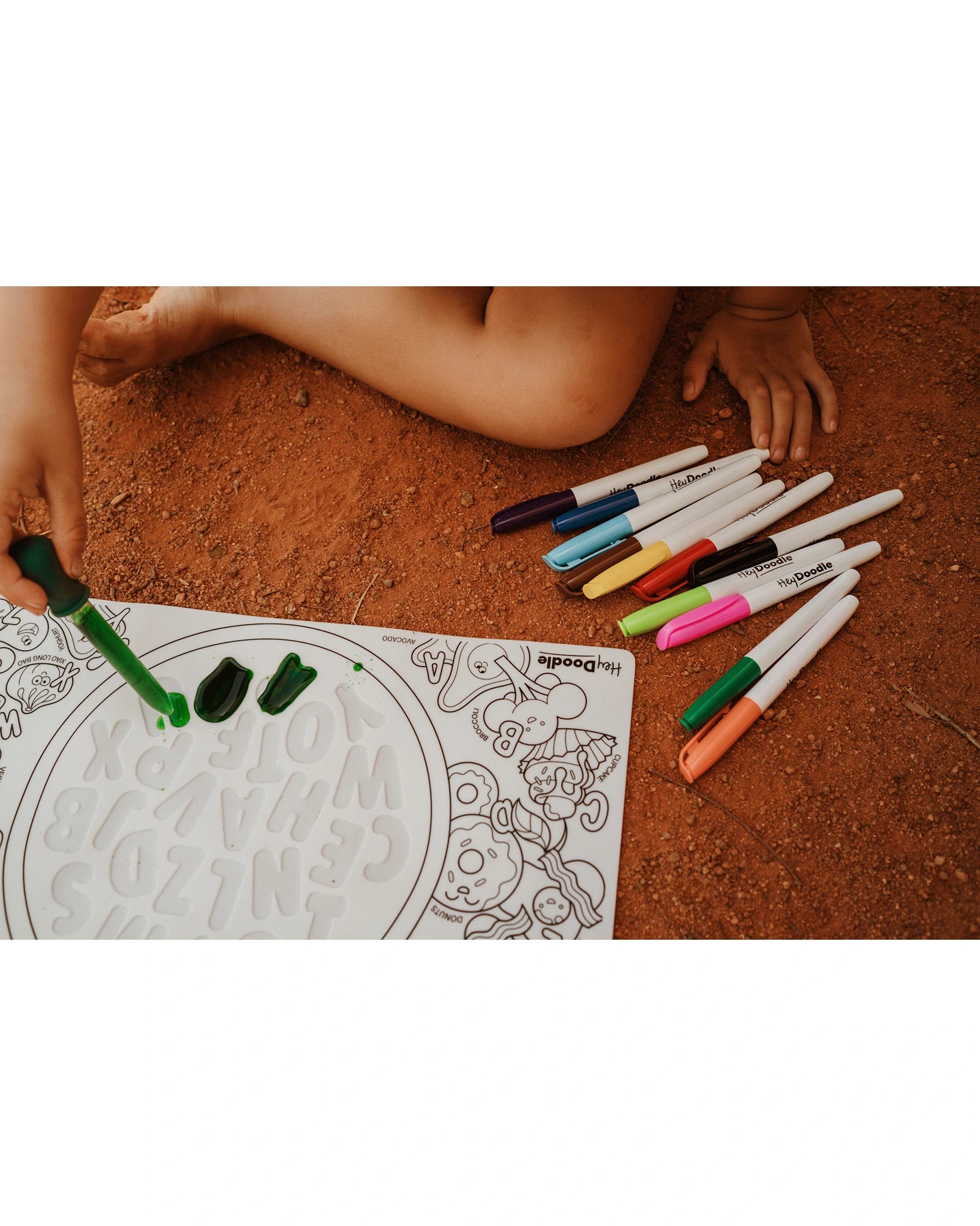 HeyDoodle Alphabet Soup Sensory Colouring & Doodle Mat – Kidstuff