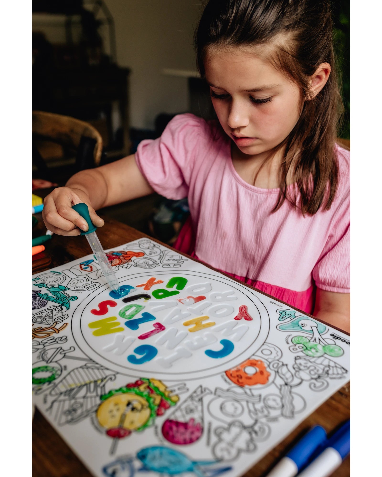 HeyDoodle Alphabet Soup Sensory Colouring & Doodle Mat – Kidstuff