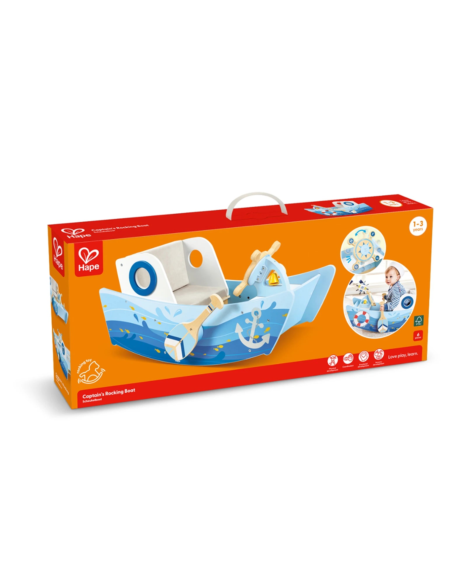 Hape Captains Rocking Boat – Kidstuff