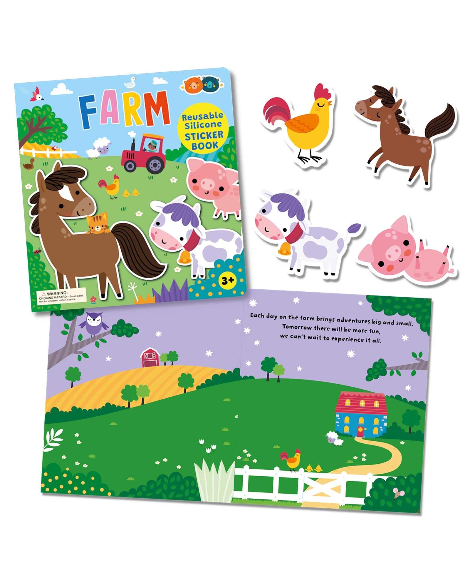 Buddy and Barney Silicone Sticker Book - Farm – Kidstuff