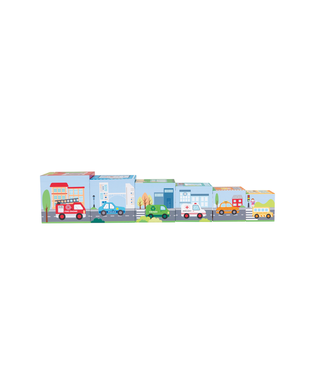 Stacking Cubes with Vehicles – Kidstuff