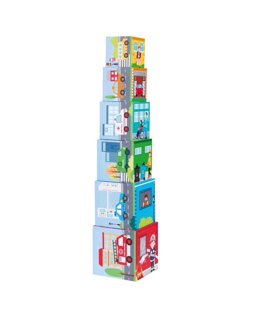 Stacking Cubes with Vehicles – Kidstuff