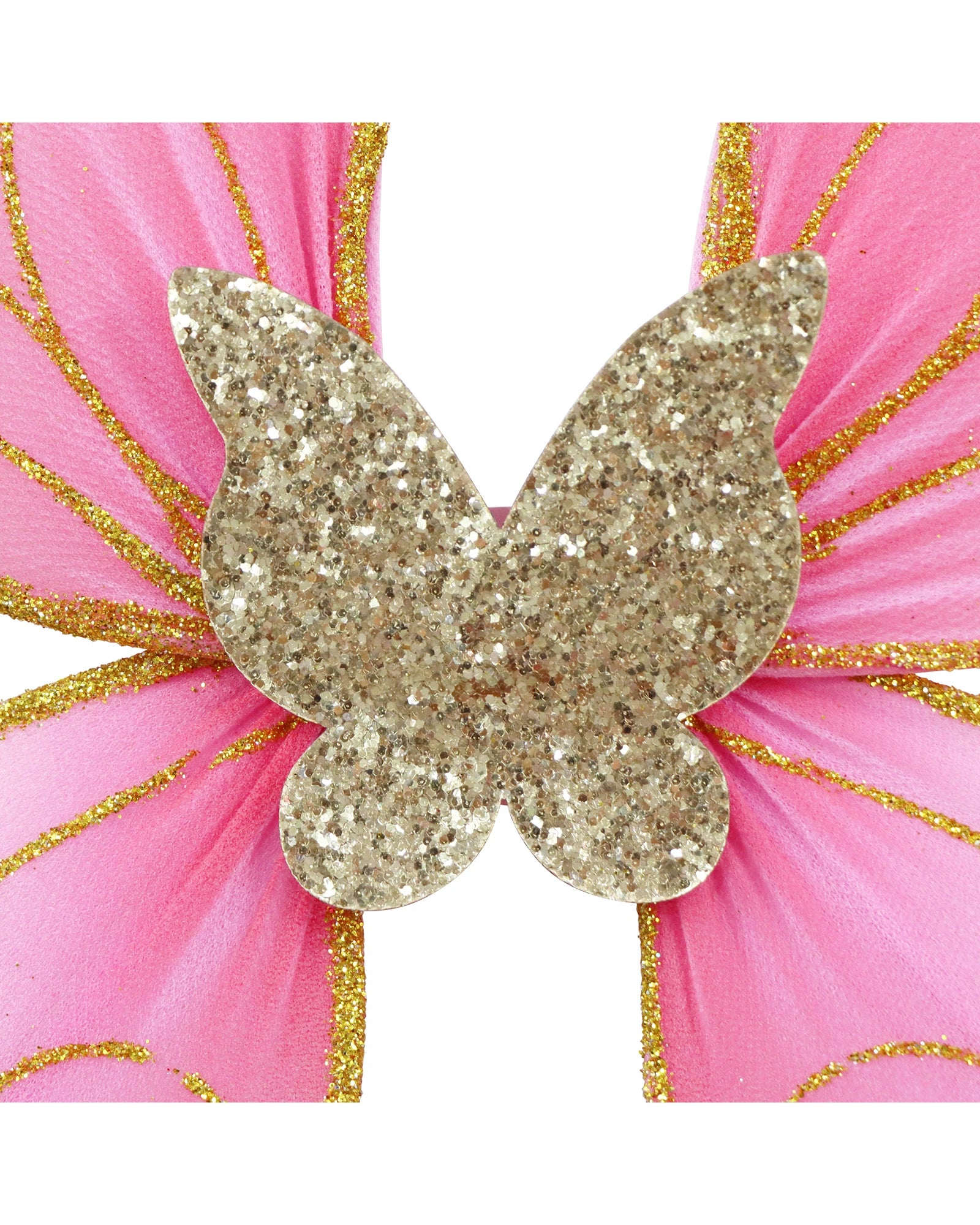 Pink Poppy Butterfly Ballet Pink and Gold Sparkle Wire Wings – Kidstuff